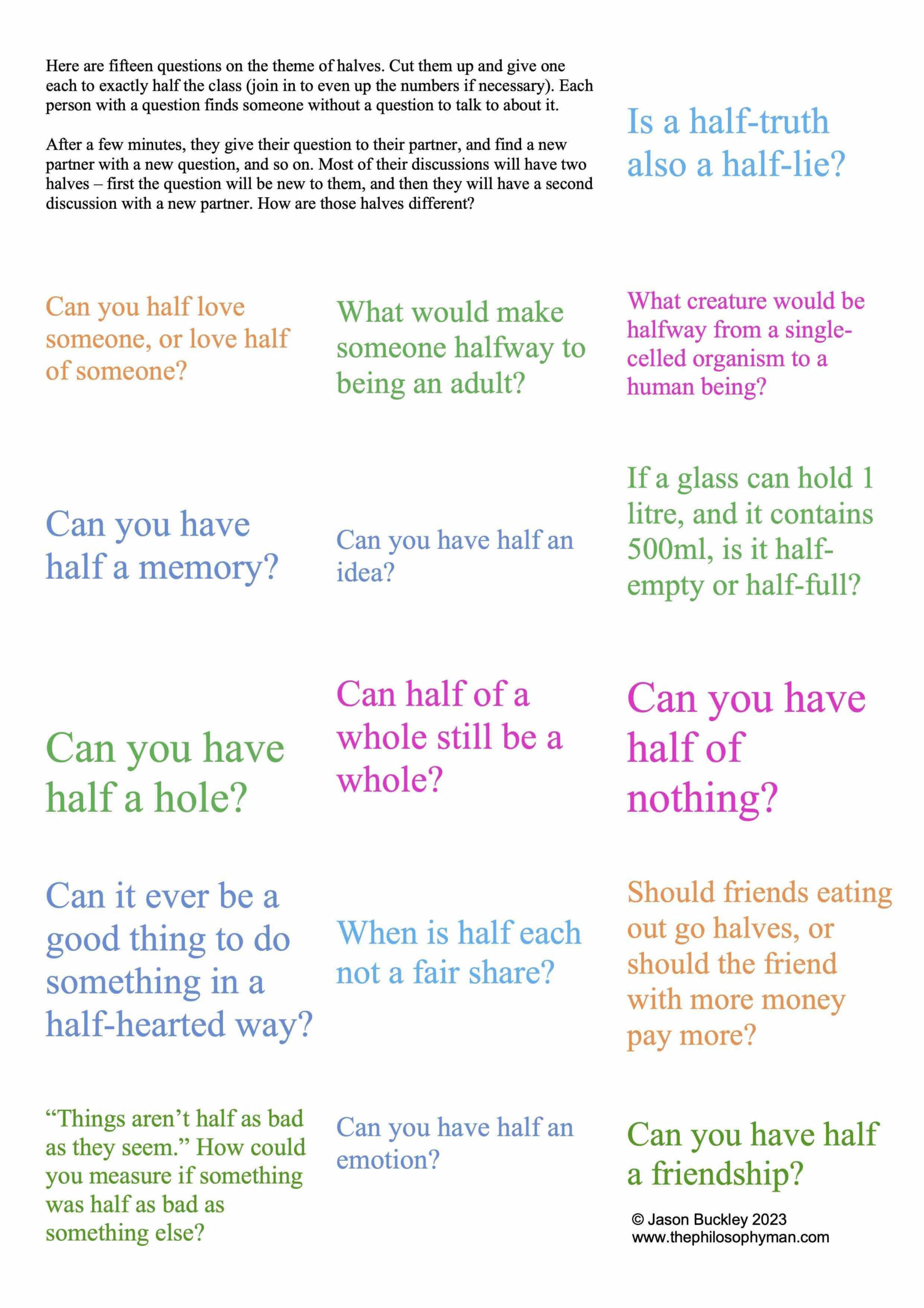 Philosophy of Halves: What Can and Can't Be Divided? - The Philosophy Man